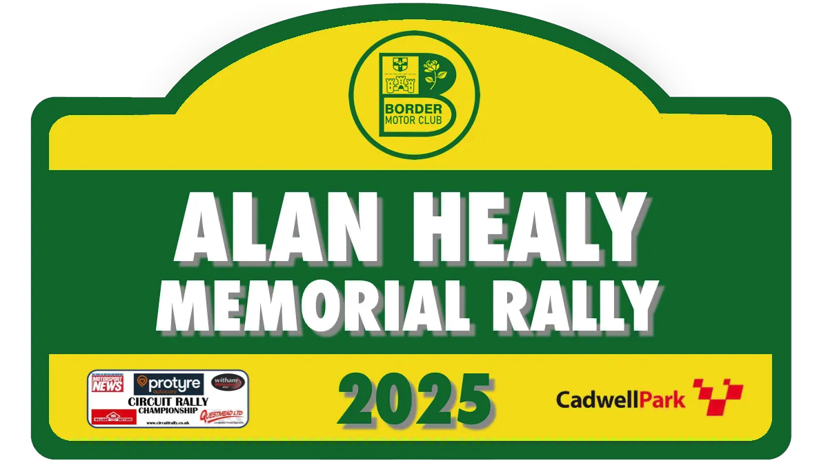 Alan Healy Memorial Rally 2025 - Internet Entry Form