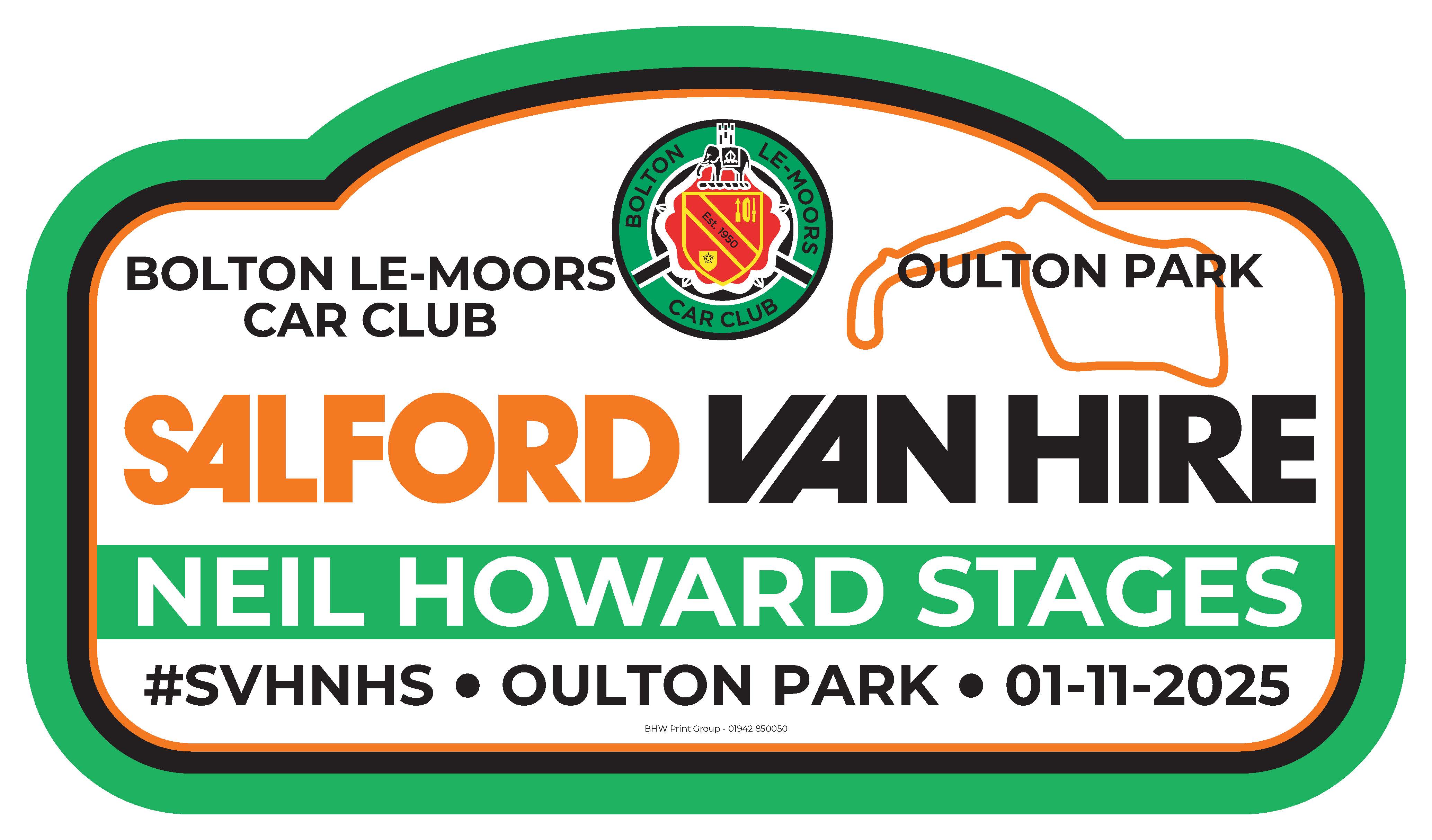 Salford Van Hire Neil Howard Stages 2025 - Internet Entry Form